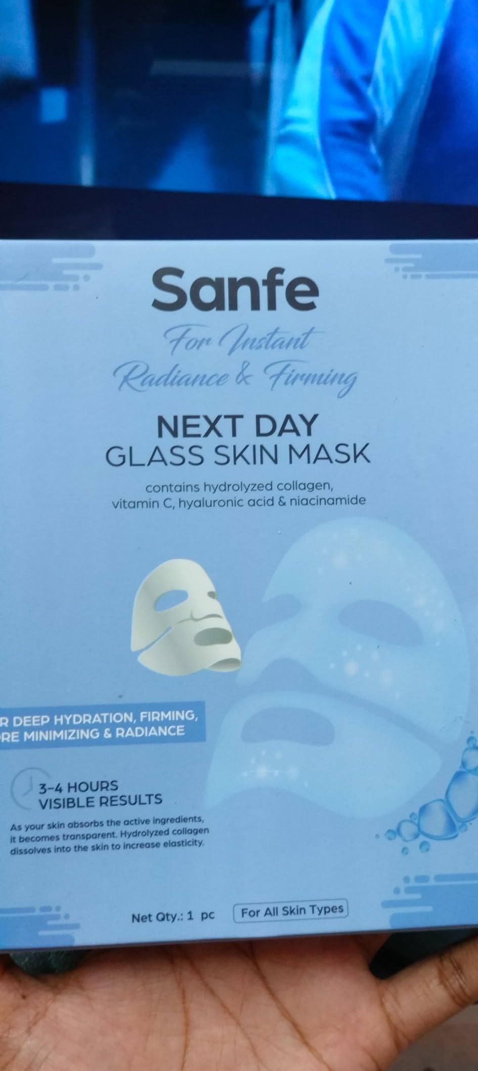 Buy Sanfe Next Day Glass Skin Mask | For deep hydration, firming, pore ...