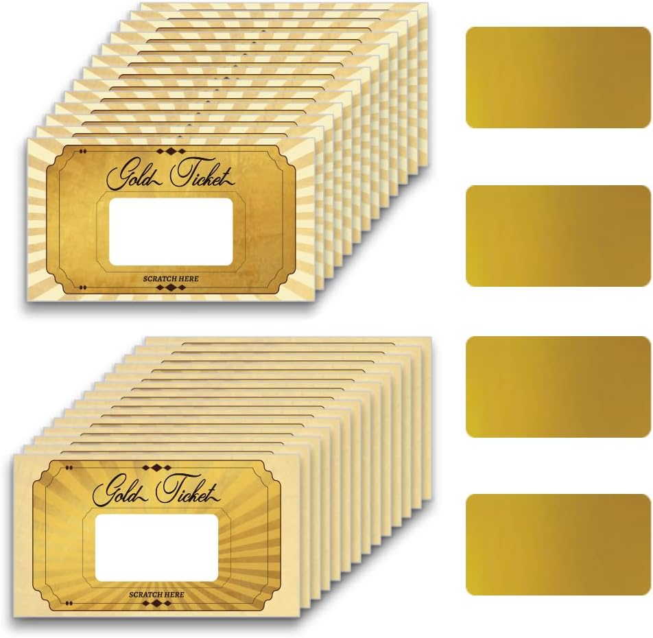 Amazon.com : Judywoo The Golden Ticket with Lucky Coin | Scratch ...
