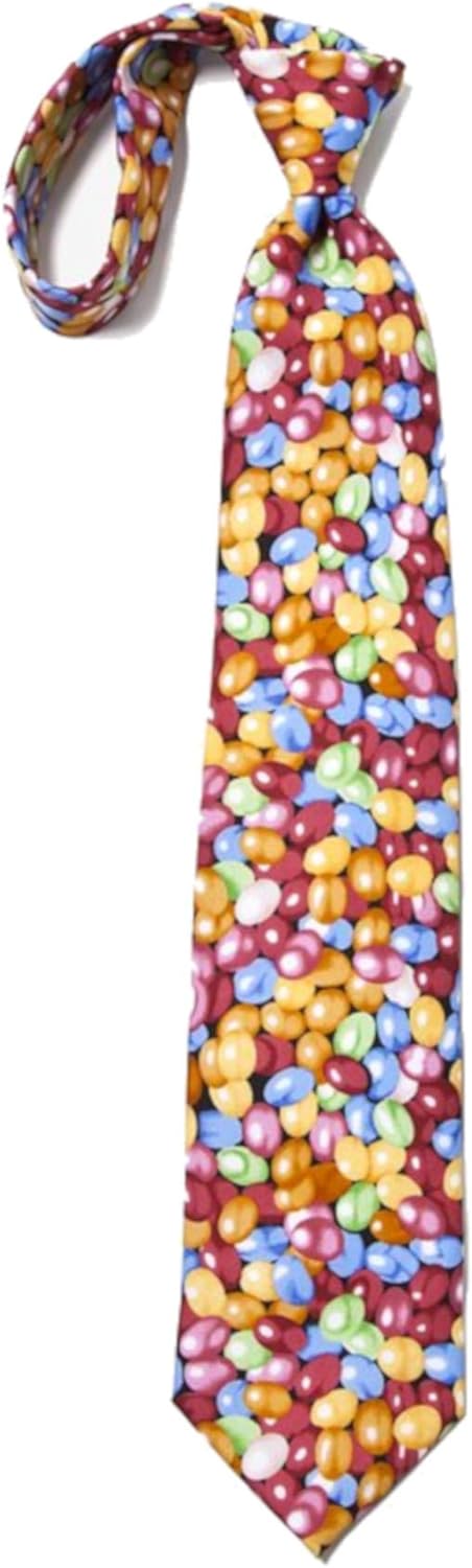 Amazon.com: Red Microfiber Tie | Jelly Beans Necktie : Clothing, Shoes ...