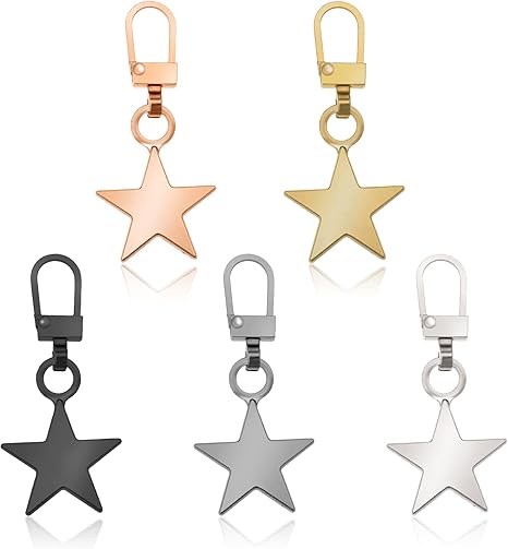 Amazon.com: Piriuuo 5 Pcs Zipper Pull Charms Metal Zipper Pull ...