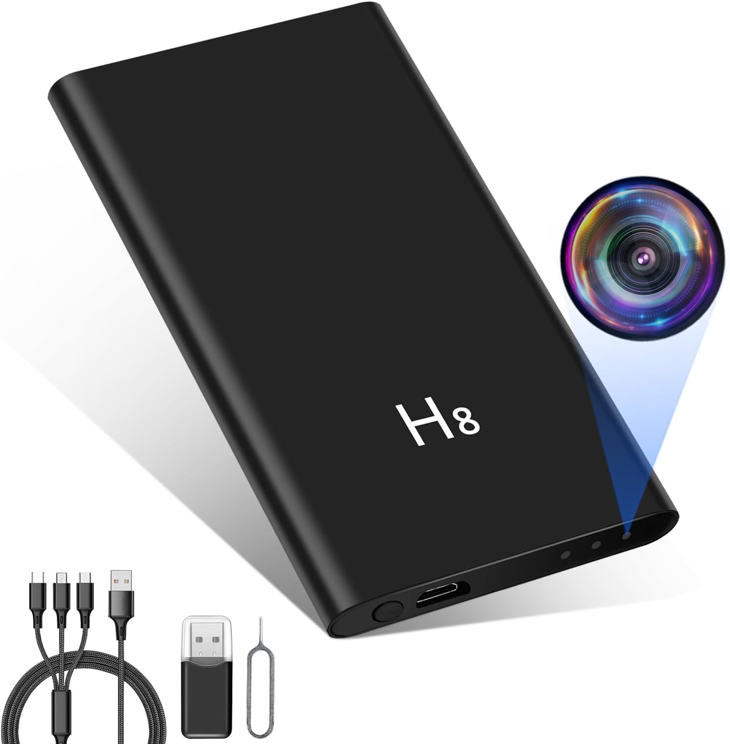 Nisanuki Caméra Espion, 10000mAh Mini Camera Cachée Power Bank 1080P HD ...