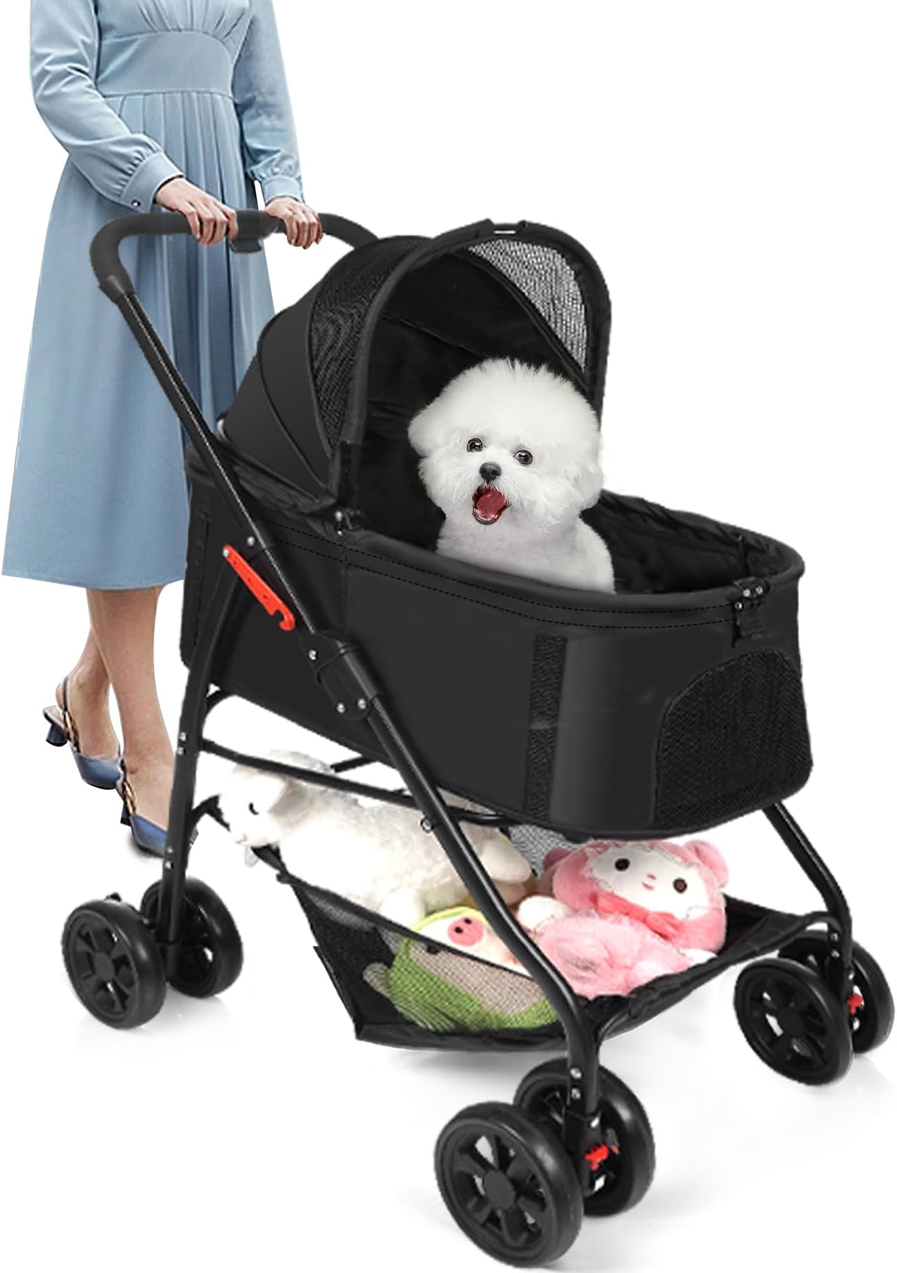Amazon.com: Dog Stroller, Pet Stroller, 3-in-1 Cat Stroller, Folding ...