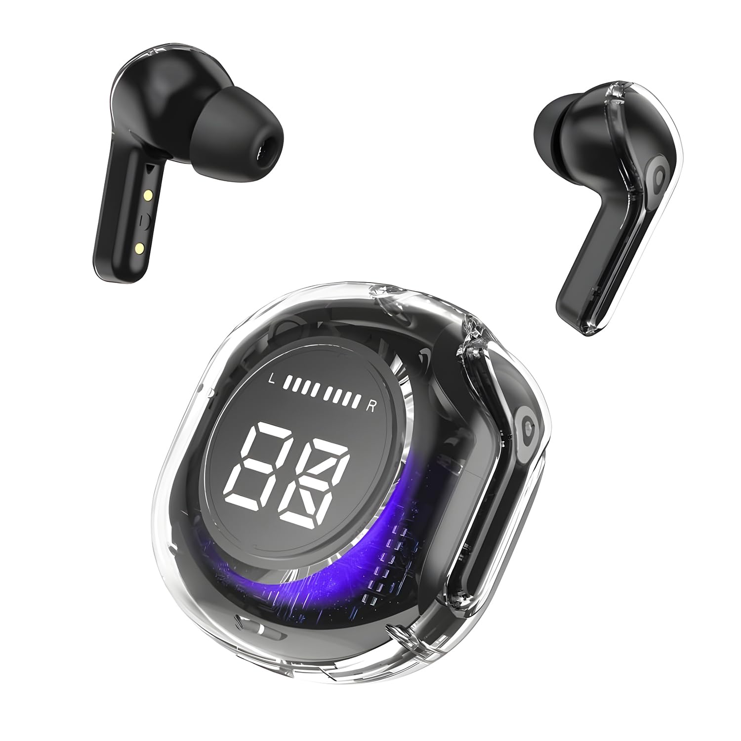 HY Crystal-T8 Gaming RGB LED Lights & Digital Display Truly Wireless in ...