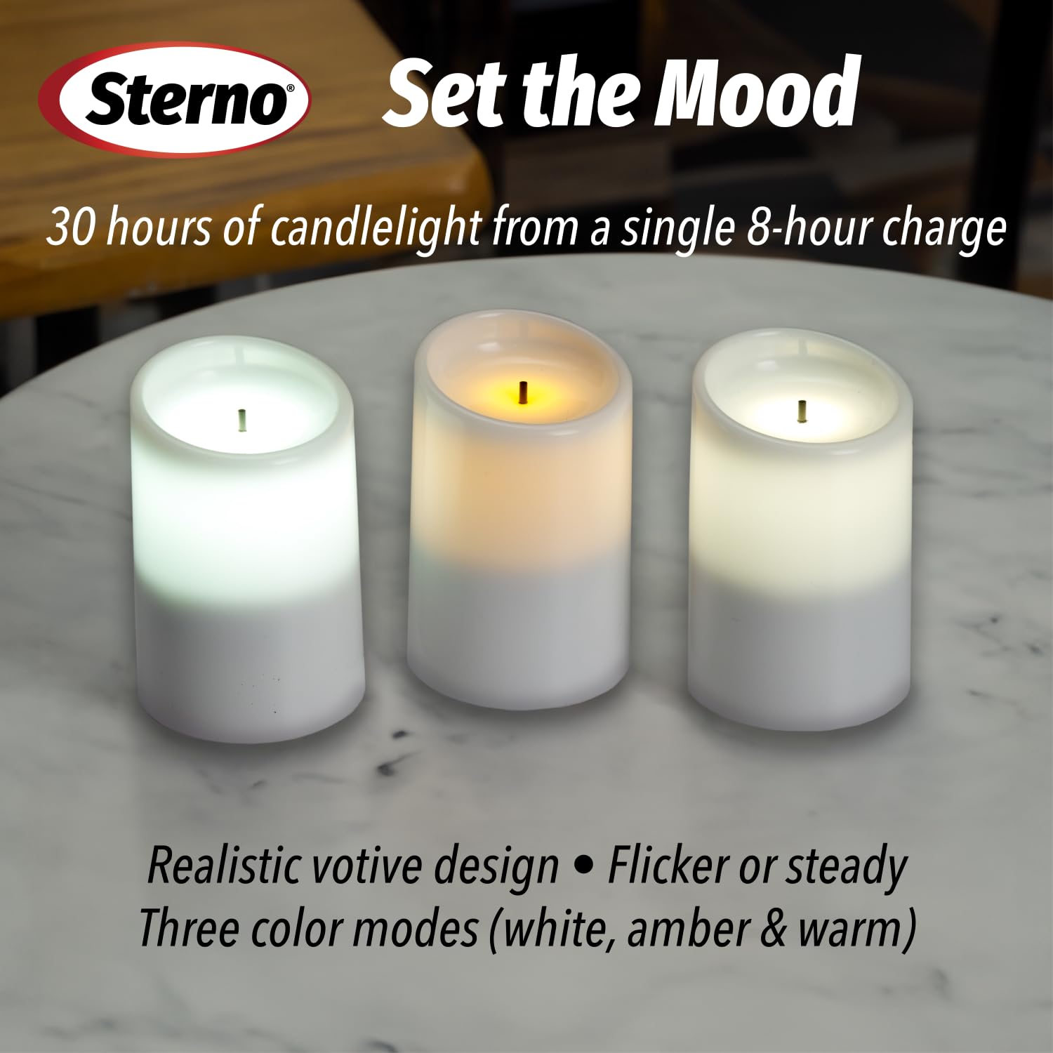 Snapklik.com : Sterno All-in-One Rechargeable Flameless Candles ...