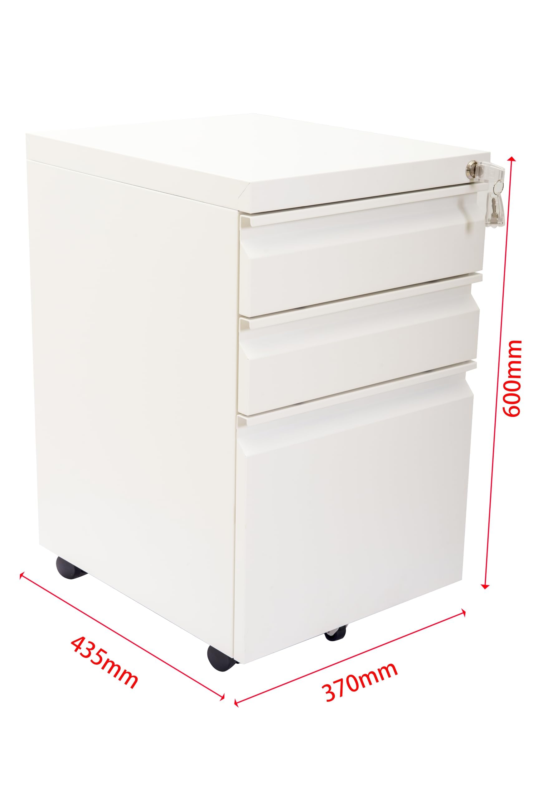 Snapklik.com : Panana 3 Drawers Filing Cabinets, Mobile File Metal ...