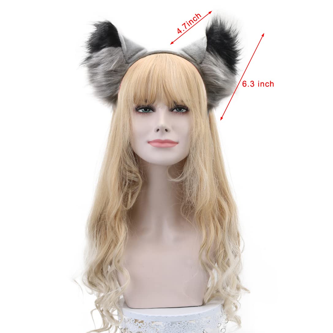 Snapklik.com : Plush Wolf Ears Headband-Halloween Christmas Festival Theme Party Animal Cosplay ...