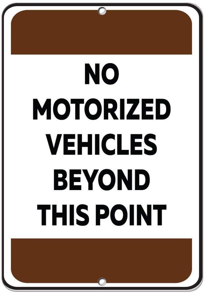 Amazon.com: SmartSign No Unauthorized Motorized Vehicles Beyond This ...