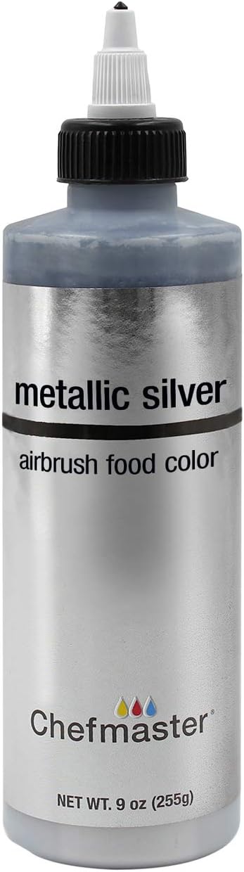 Amazon.com : Chefmaster Airbrush Food Color, 9-Ounces, Metallic Silver ...