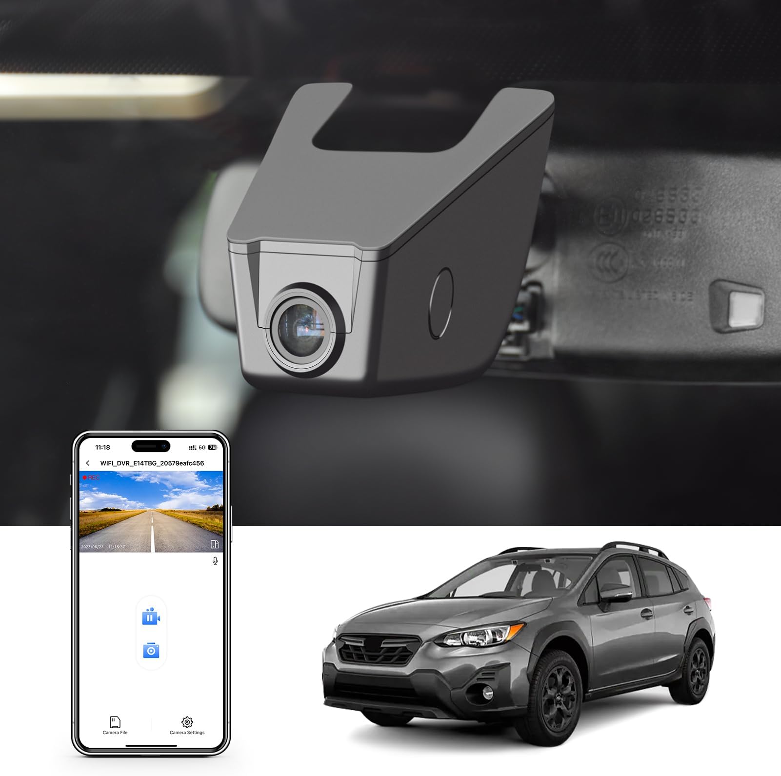 Amazon.com: Mangoal 4K Dash Cam Custom fit for Subaru Crosstrek 2018 ...