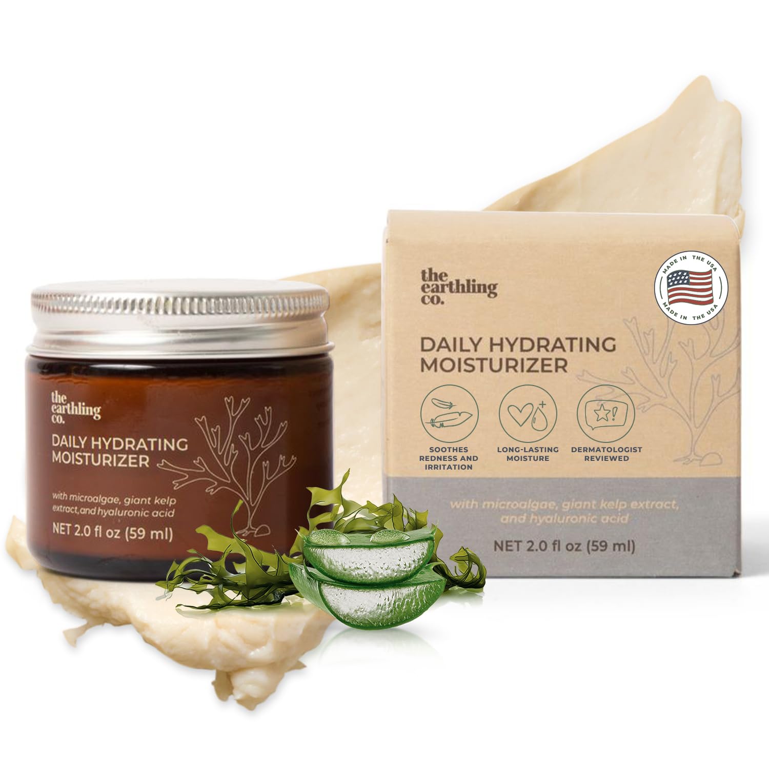 Amazon.com: The Earthling Co. Daily Hydrating Moisturizer - Natural ...