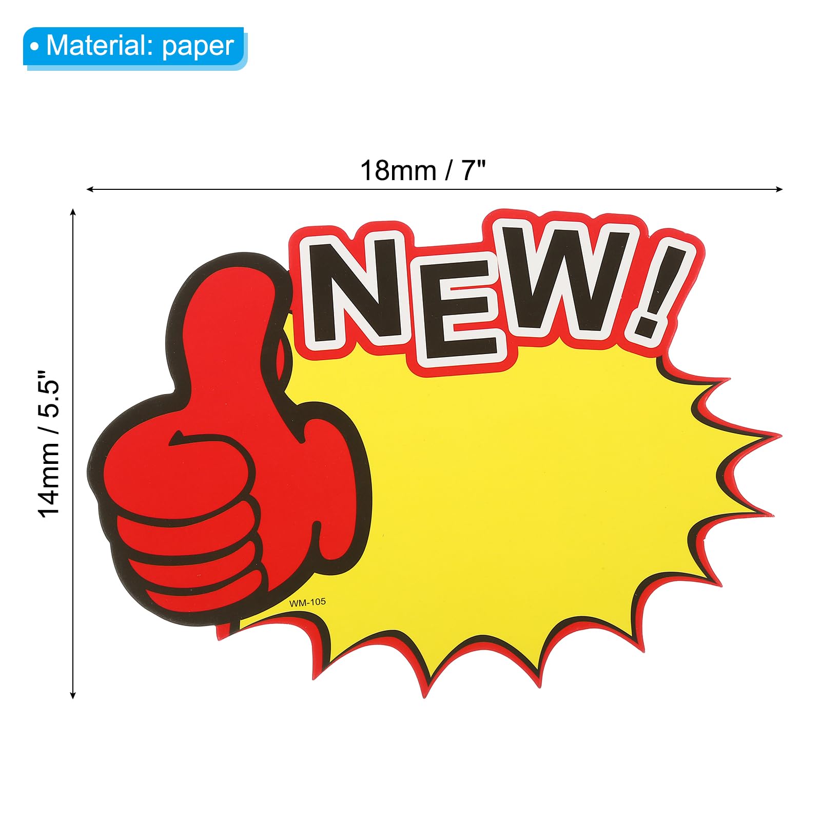 PATIKIL 80pcs Star Burst Signs, 7×5.5in Blank Star Burst Signs Price ...