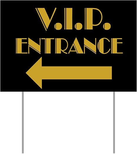 Amazon.com: VIP Entrance Yard Sign Party Accessory (1 count) : Home ...