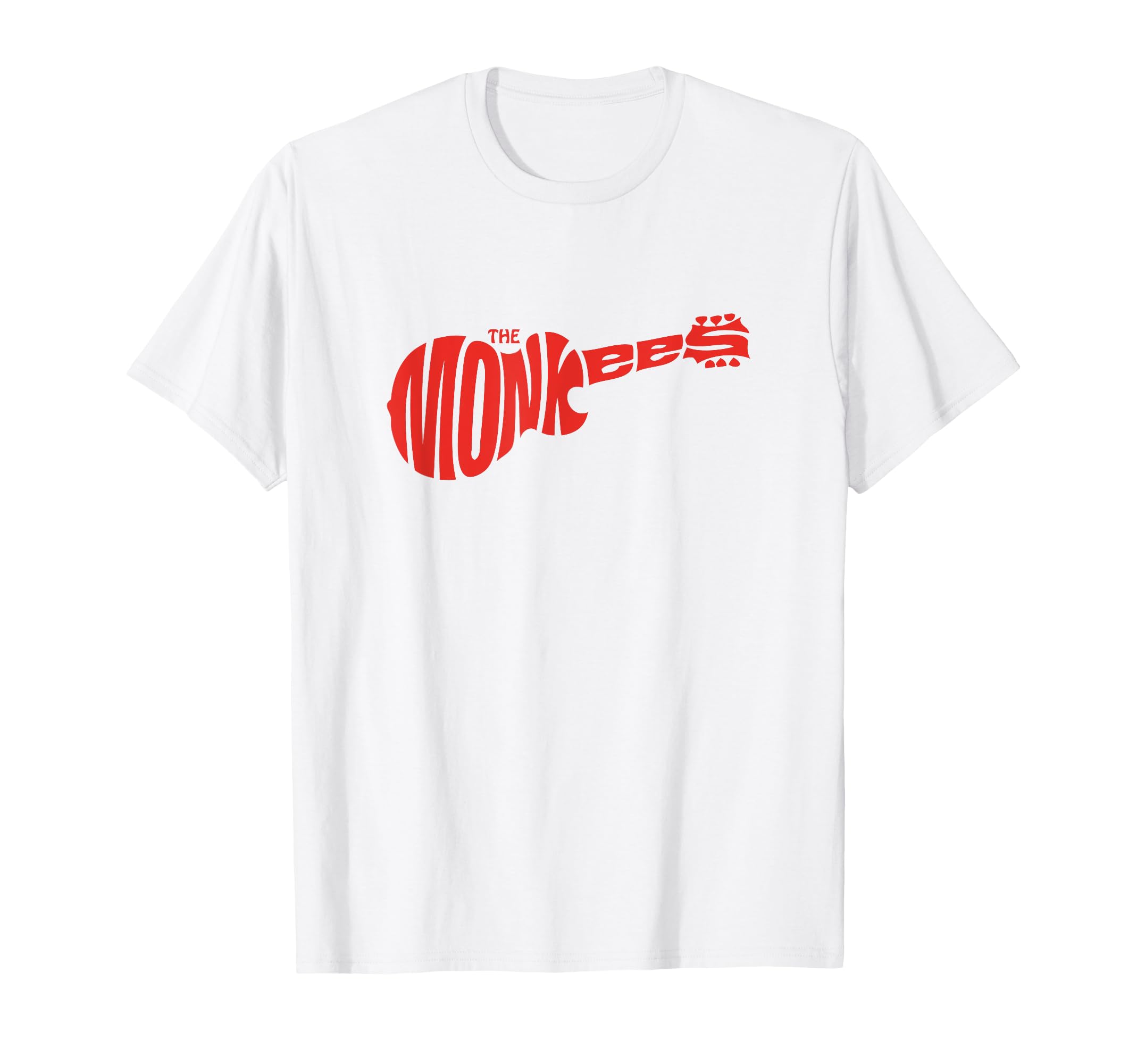 Amazon.com: The Monkees Classic Red Guitar Logo White T-Shirt ...