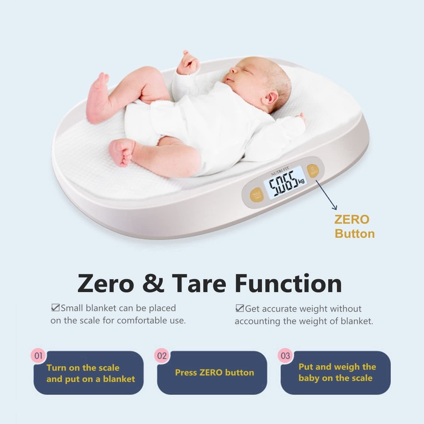 NUTRI FIT Smart Weigh Baby Scale Digital Body Scales, Pet Scale with ...