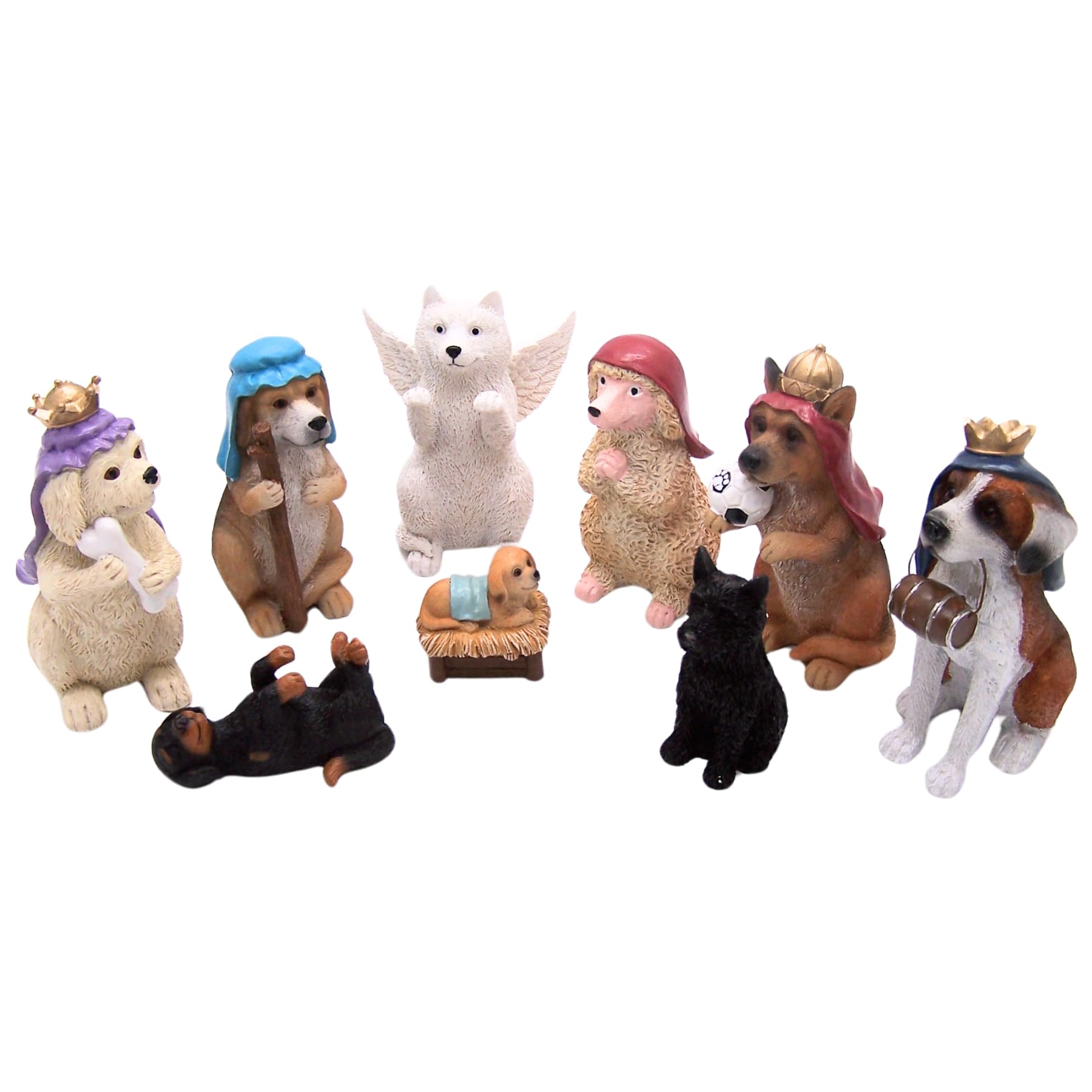 Amazon.com: Wowser Dog Nativity Scene Set: 9-Piece Tabletop Seasonal ...
