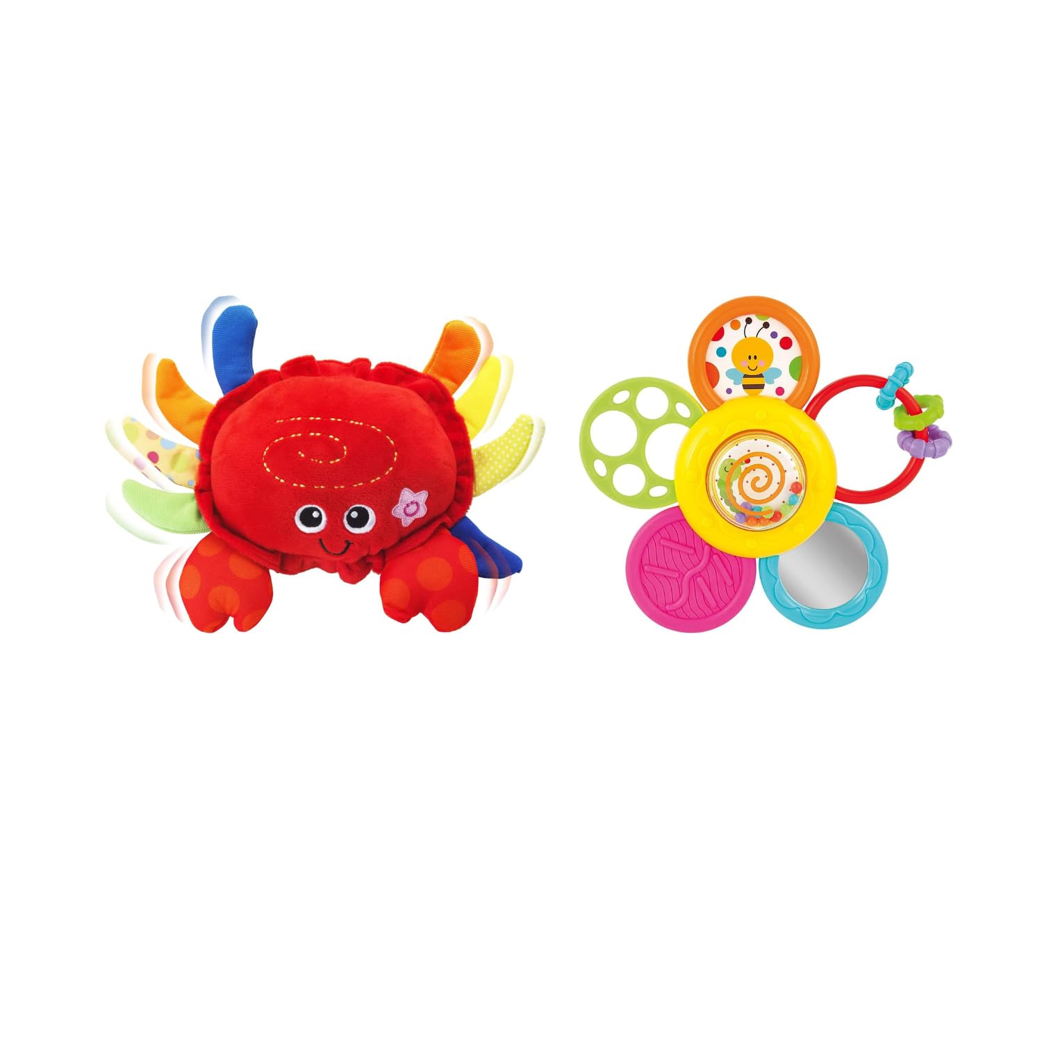 Amazon.com: KiddoLab Baby Play Combo: Musical Plush Crab & Interactive ...
