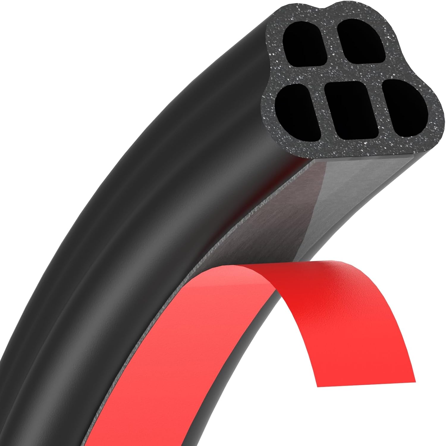 CHUANJI Universal Car Door Seal Strip 16.4ft Rubber Automotive Weather ...