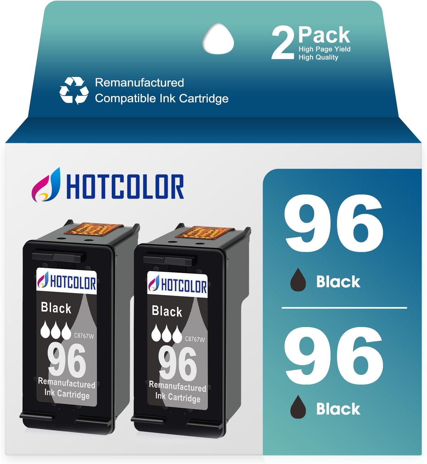 Amazon.com: InkID Printer Ink 96XL Compatible for HP 96 Black Ink ...
