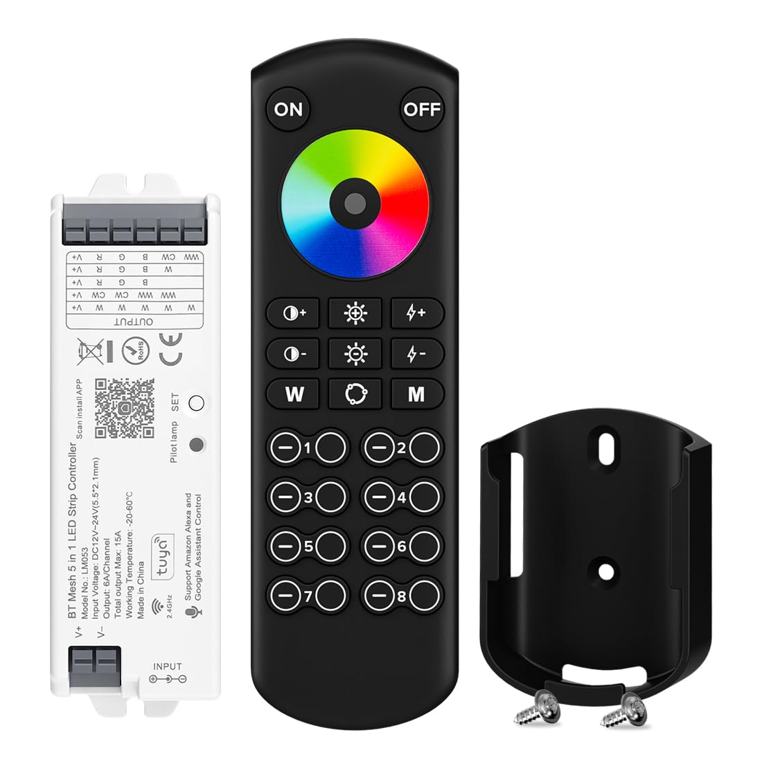 Amazon.com: BTF-LIGHTING RGB RGBW RGBCCT RC04RFB RF Remote 8 Zone Group ...