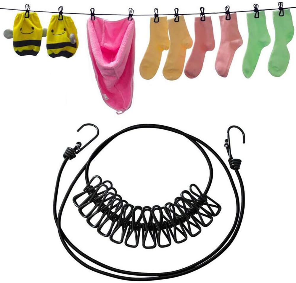 Tendedero Elástico – Meersee Tendedero, Ropa Línea de Secadora con 12 ...