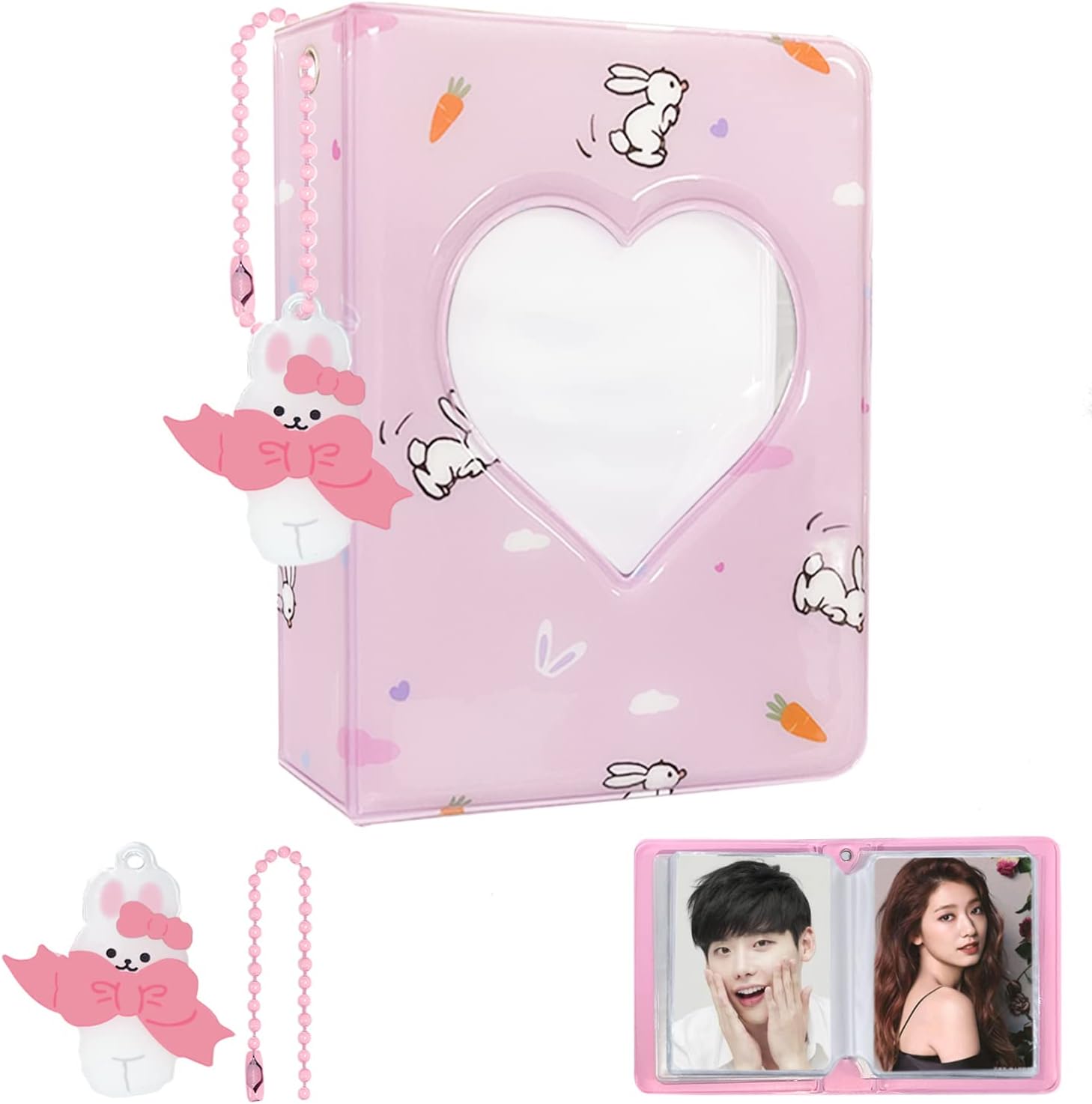 Amazon.com: Housoutil 1PC 3inch Photocard Album, Kpop Mini Photo Album ...