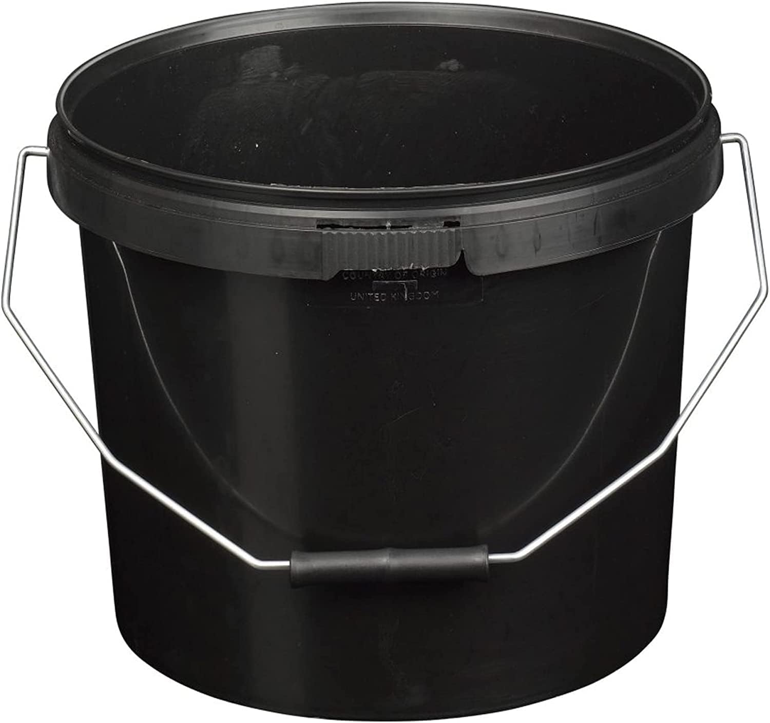 5 Litre, 10 Litre & 25 Litre White Plastic Bucket with LID and Metal ...