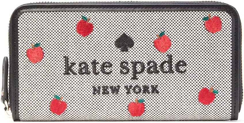 Amazon.com: Kate Spade Ella Apple Toss Embroidered Large Continental ...
