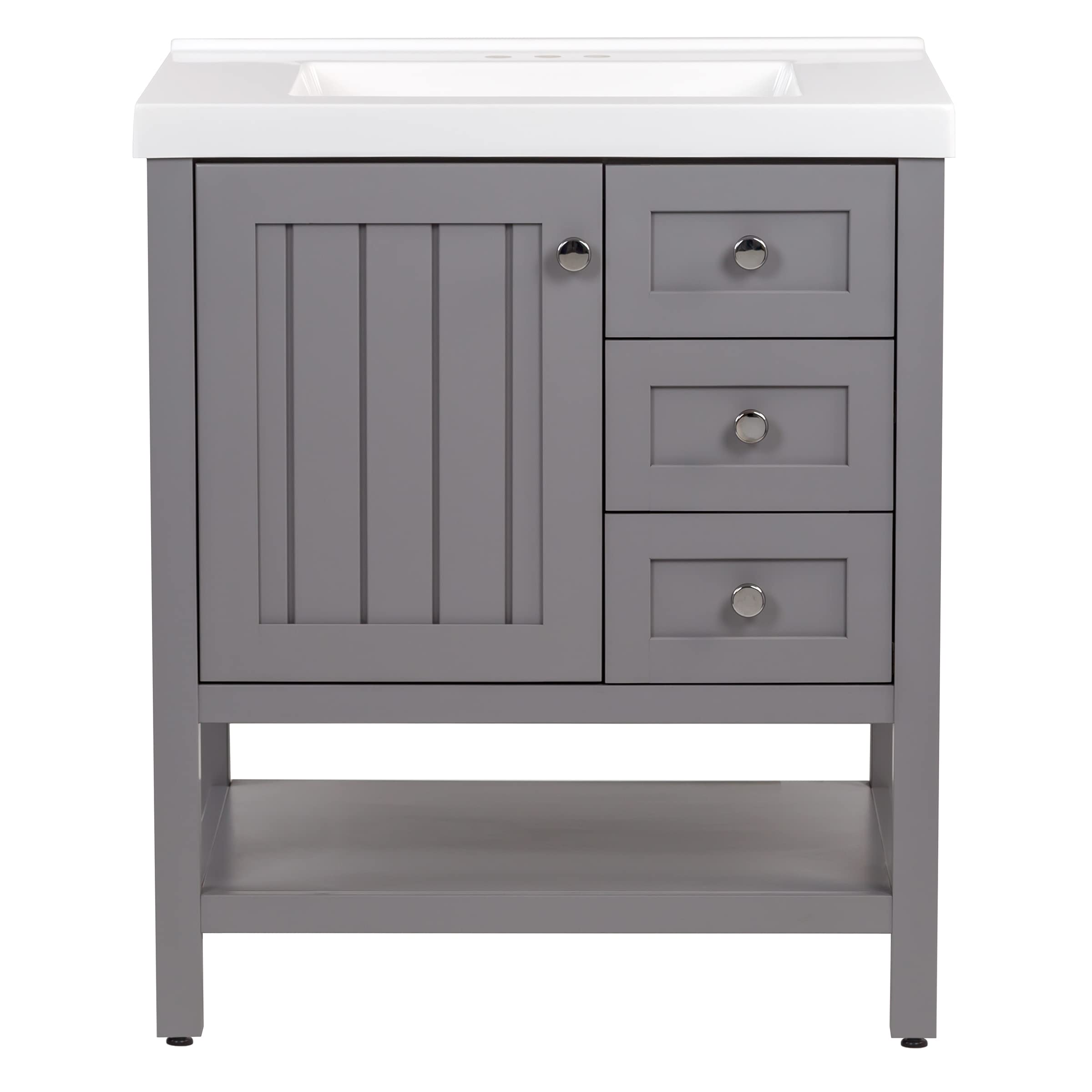 Amazon.com: Spring Mill Cabinets Sykes Bathroom 1-Door Cabinet, 2 ...