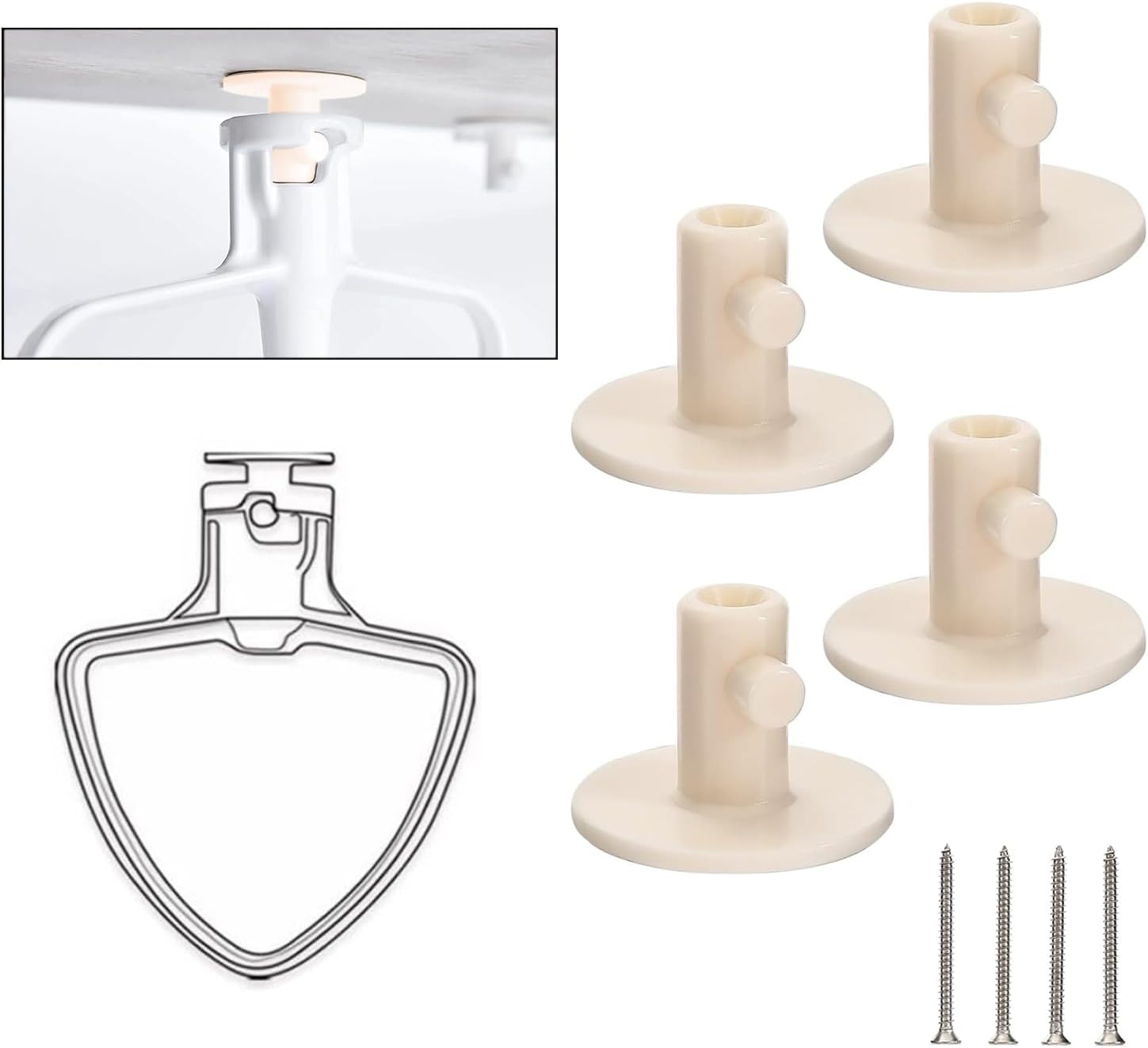 Amazon.com: Stand Mixer Attachment Holders, Kitchen Storage Organizer ...