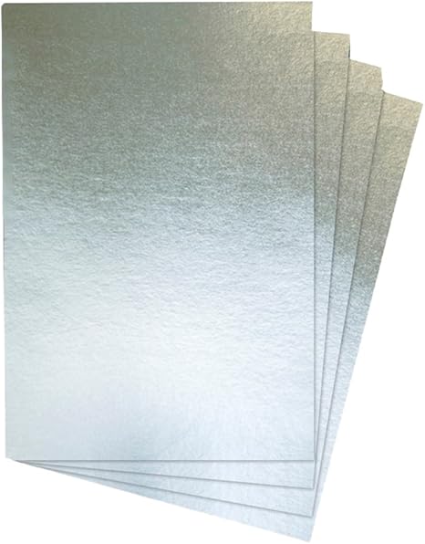 House of Card & Paper A4 220 GSM Foil Card - Silver (Pack of 25 Sheets ...
