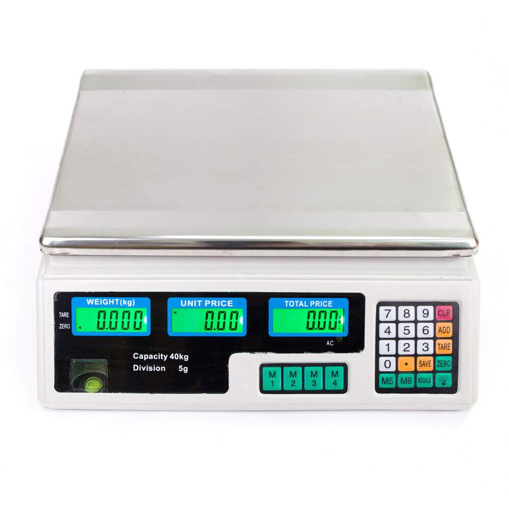 Amazon.com: 88LB/40KG Food Deli Scale Food Meat Price Computing Digital ...