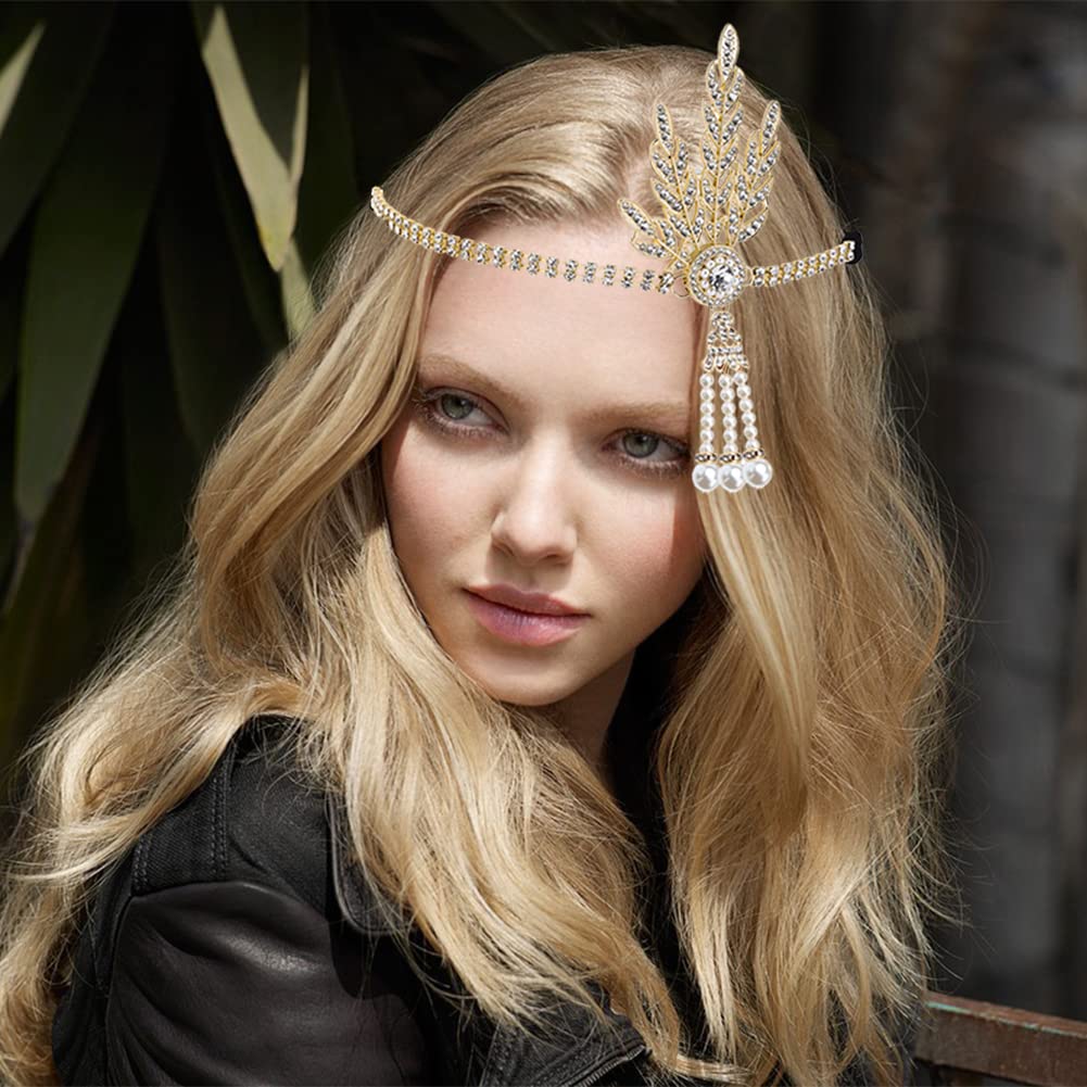 1920s Headpieces 1920s Blush Swirl Flapper Headpiece – Flapper