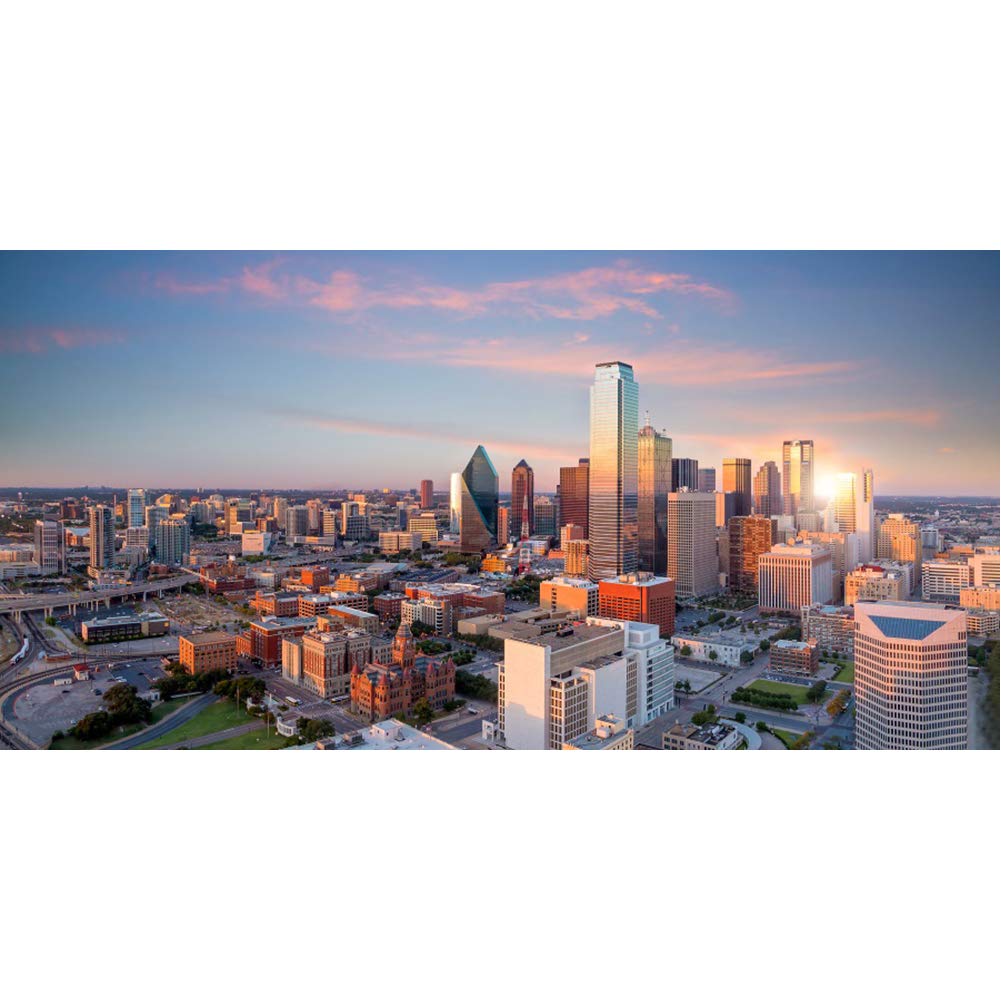 Amazon.com : DORCEV 20x10ft Dallas Texas Cityscape Photography Backdrop ...