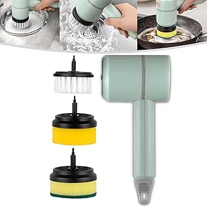 Dish Buddy, Dish Buddy Electric Scrubber with 6 Replacement Scrubbers ...