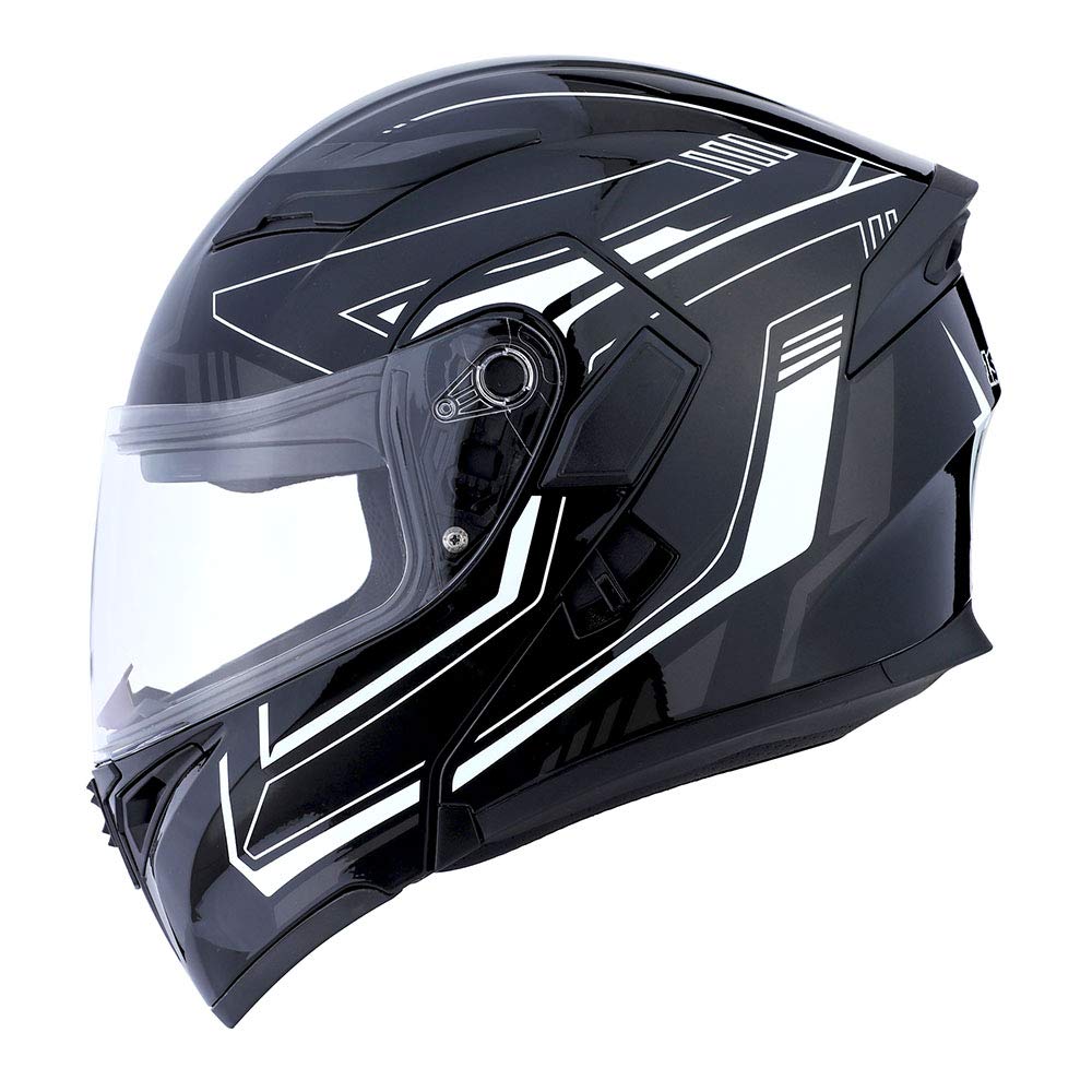 Snapklik.com : Motorcycle Modular Full Face Flip Up Dual Visor Helmet ...