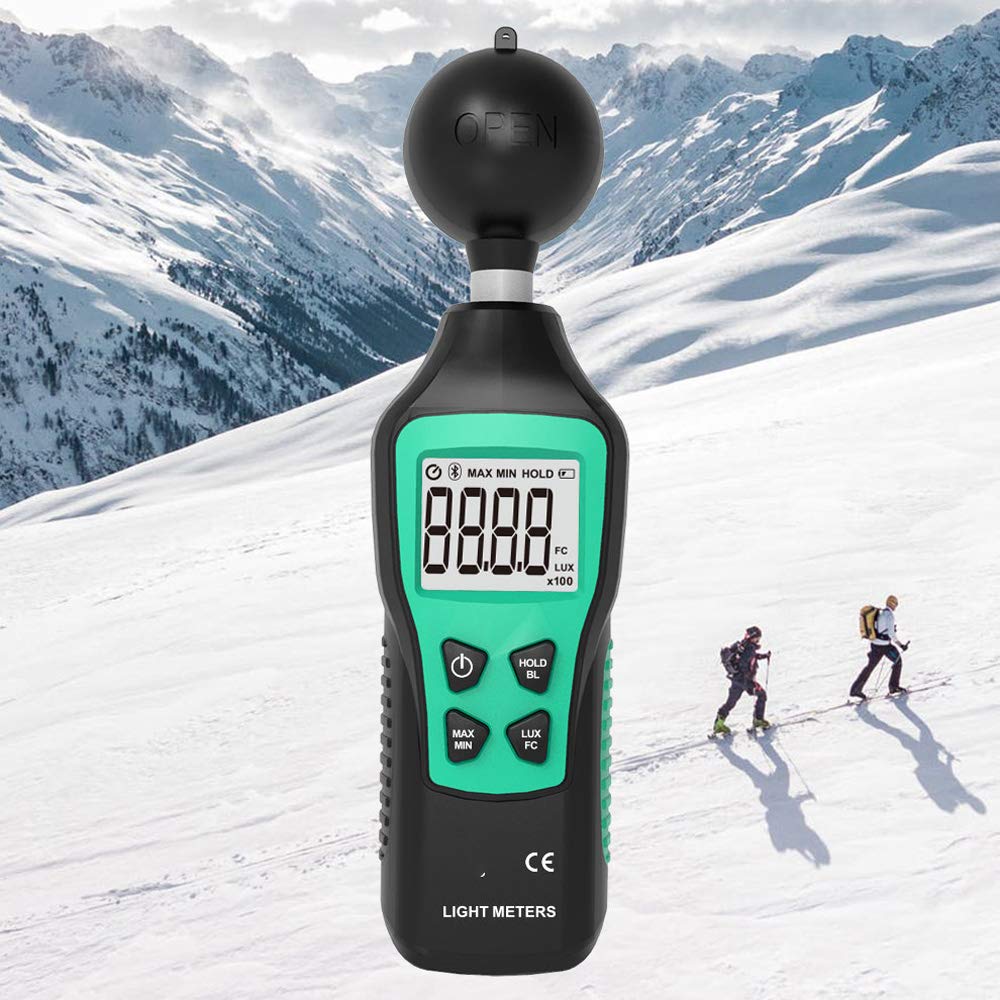 Buy QWERTOUR Digital Light Meter 200,000 Portable Mini Spectrometer Lux ...