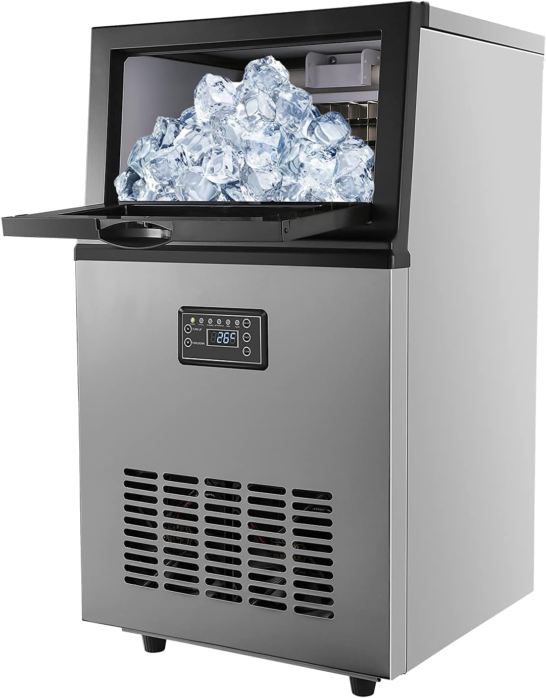 Buy INLOVEARTS Commercial Ice Maker Machine 100lbs24H Stainless Steel ...