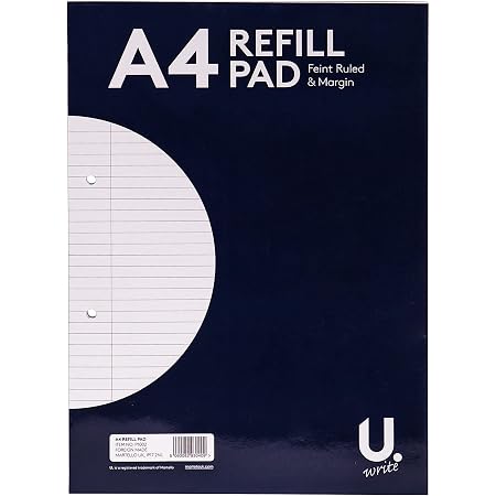 iTrend A4 Ruled Refill Pad - 160 Page (80 Sheets) Notepad - with 2 ...