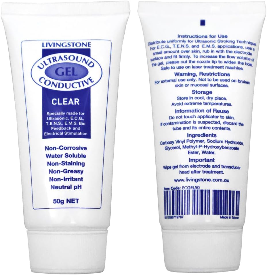 Livingstone Conductive Gel Lubricating Clear for Ultrasound and ECG ...