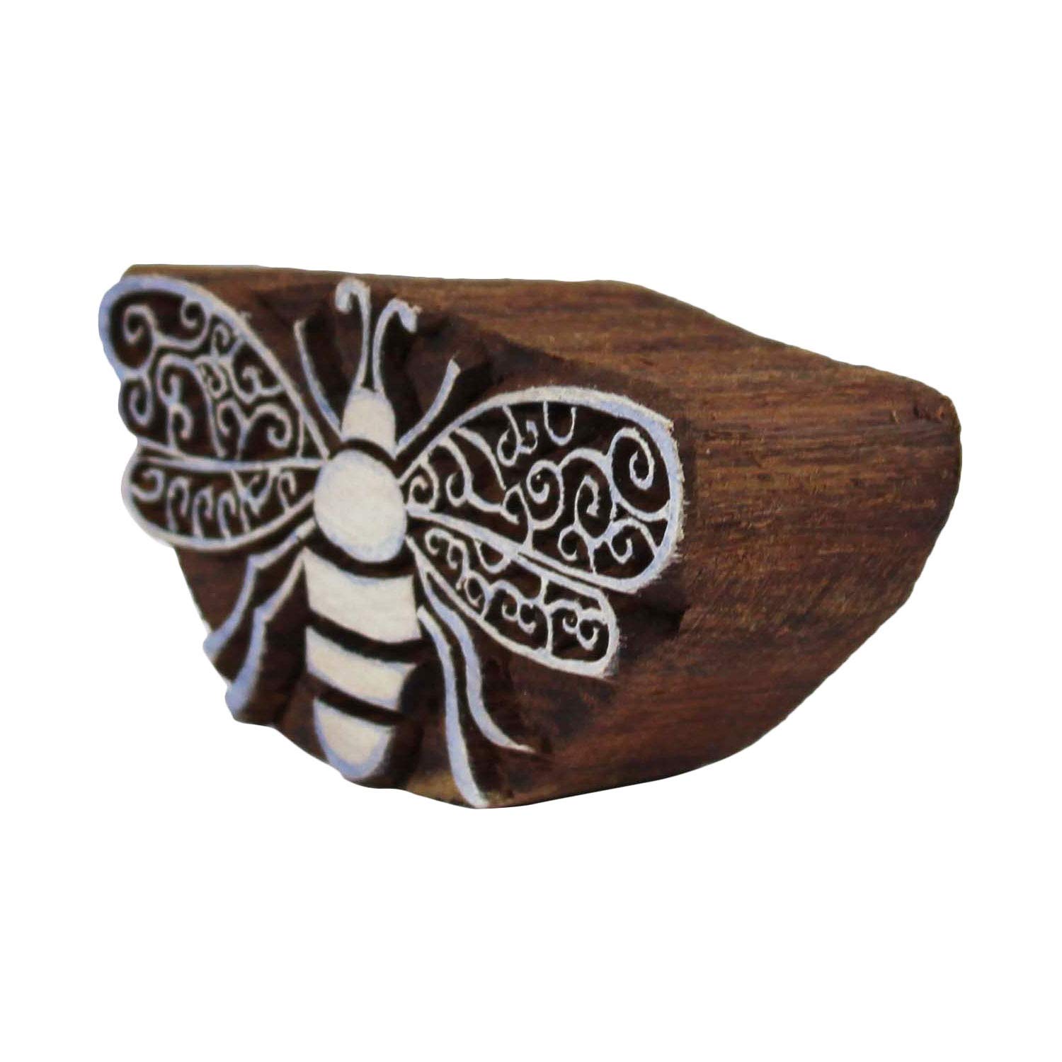 Snapklik.com : Batik Print Block Art Bumblebee Wooden Printing Block ...