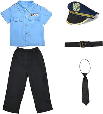 Amazon.com: Yeory Police Costume, 5Pcs/Set Police Officer Costume for ...
