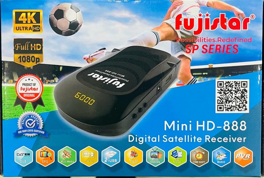 Fujistar Digital Satellite Receiver UHD 4K Dual Display Mini HD-888 Red ...