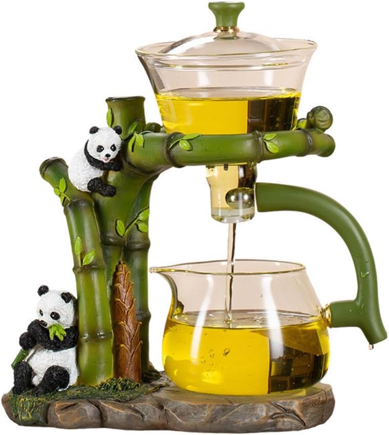 Amazon.com: MYBAQ,Panda Glass Tea Set,High-Grade Magnetic Tea Maker for ...