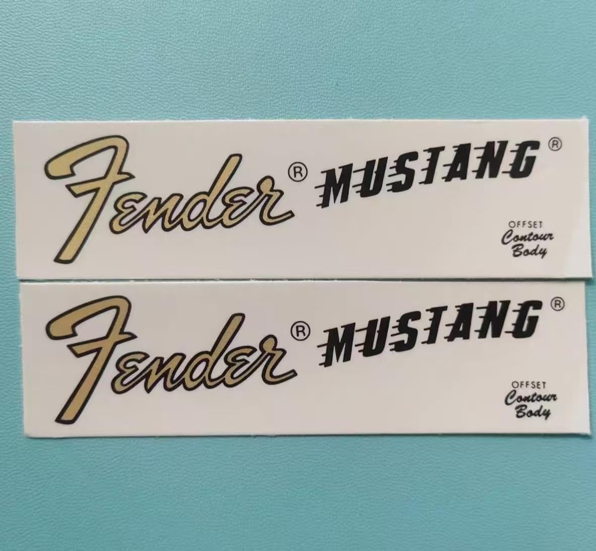 Amazon.com: Suitable For Fender Mustang Logo Water Transfer Stickers ...
