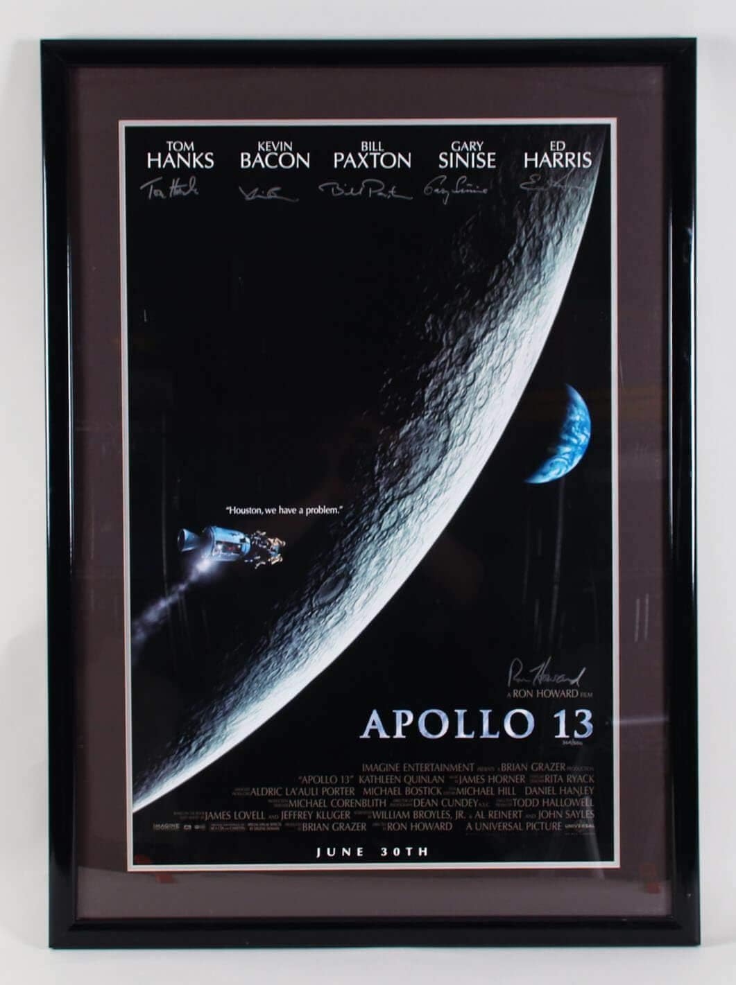 Apollo 13 Signed Movie Poster - Tom Hanks, Kevin Bacon, etc. - COA ...