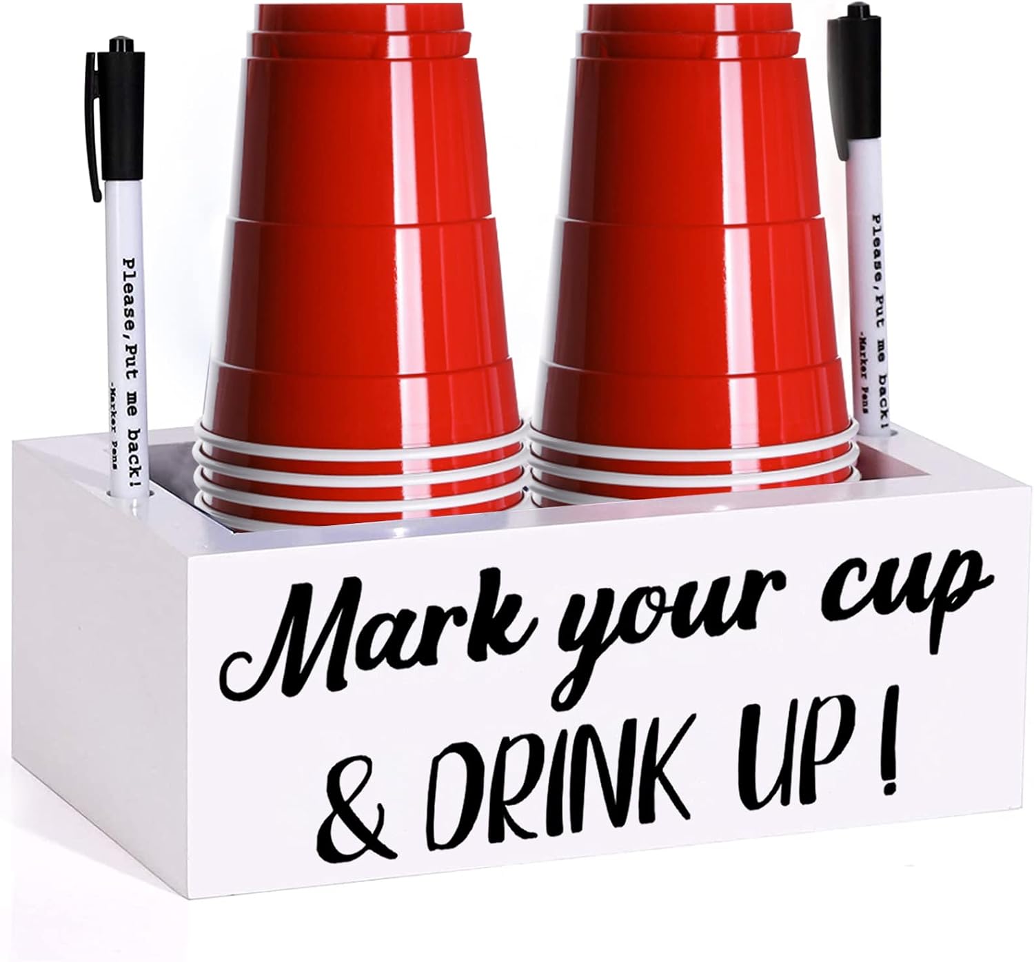 Amazon.com: Double Solo Disposable Cup Holder with Marker Slot Mark ...