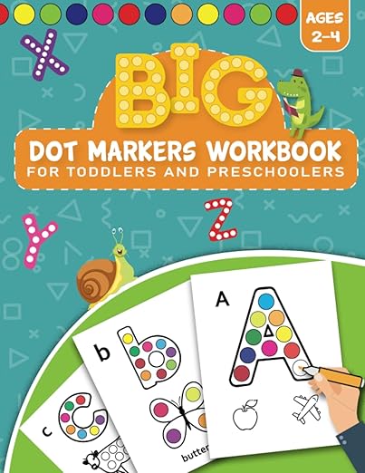 Amazon.com: Big Alphabet Dot Coloring For Toddlers And Preschoolers ...