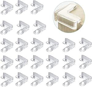 24 PCS Kids Baby Silicone Safety Corner Protectors, Clear Anti-Bump ...