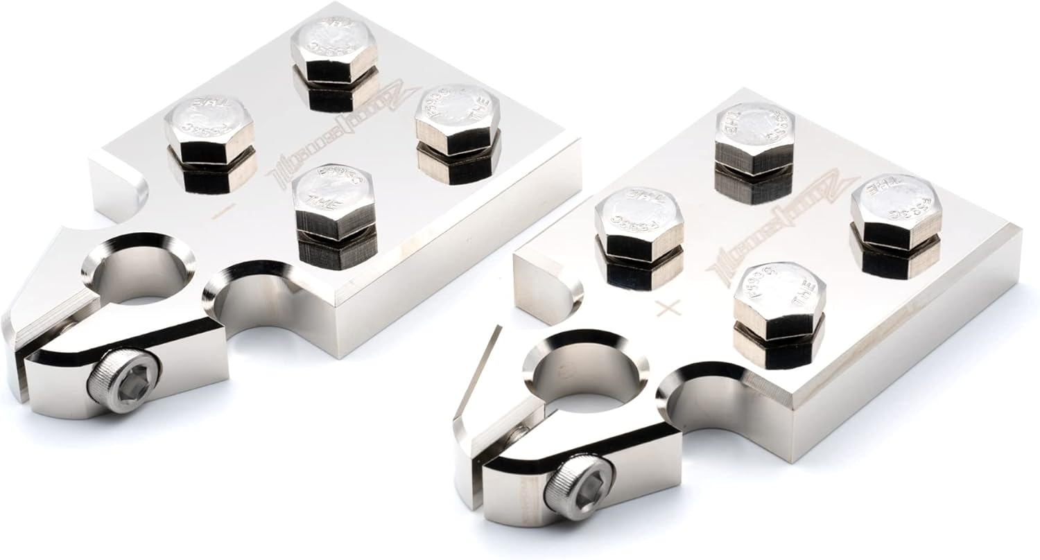 SAE Battery Terminal Distribution Blocks - Pair of 4 Spot Flat Lug ...