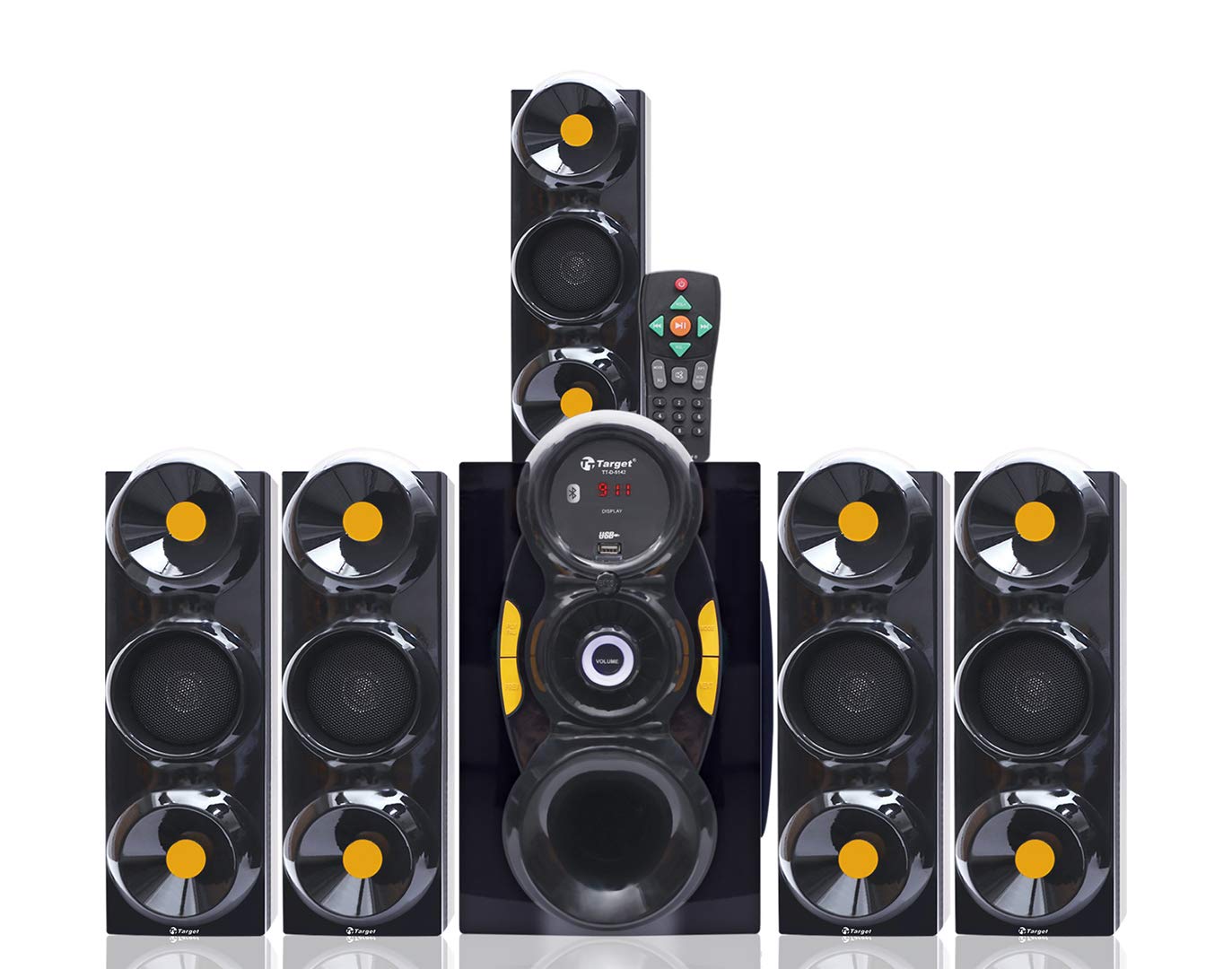 TARGET TT-D5142 FM-USB-BT PMPO : 40500 WATTS RMS : 165 WATTS 5.1 ...